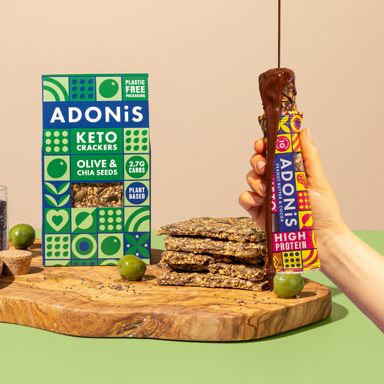 Adonis Keto Bars & Keto Crackers: Ultra Low Carb